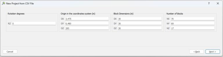 Importing the Block Model - MiningMath
