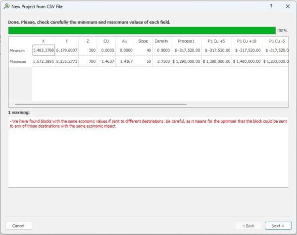 Importing the Block Model - MiningMath
