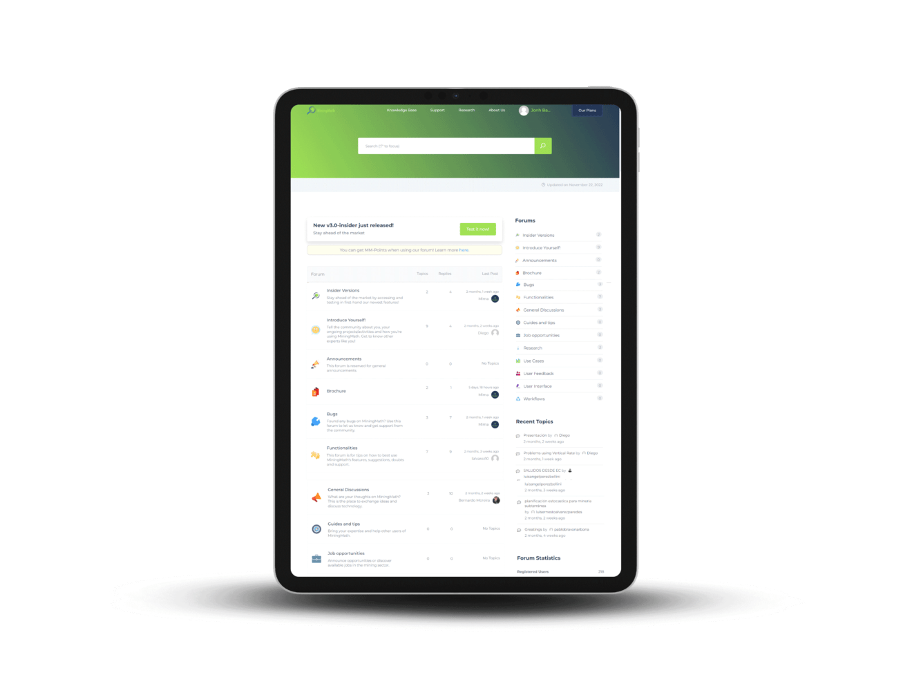 Support - MiningMath